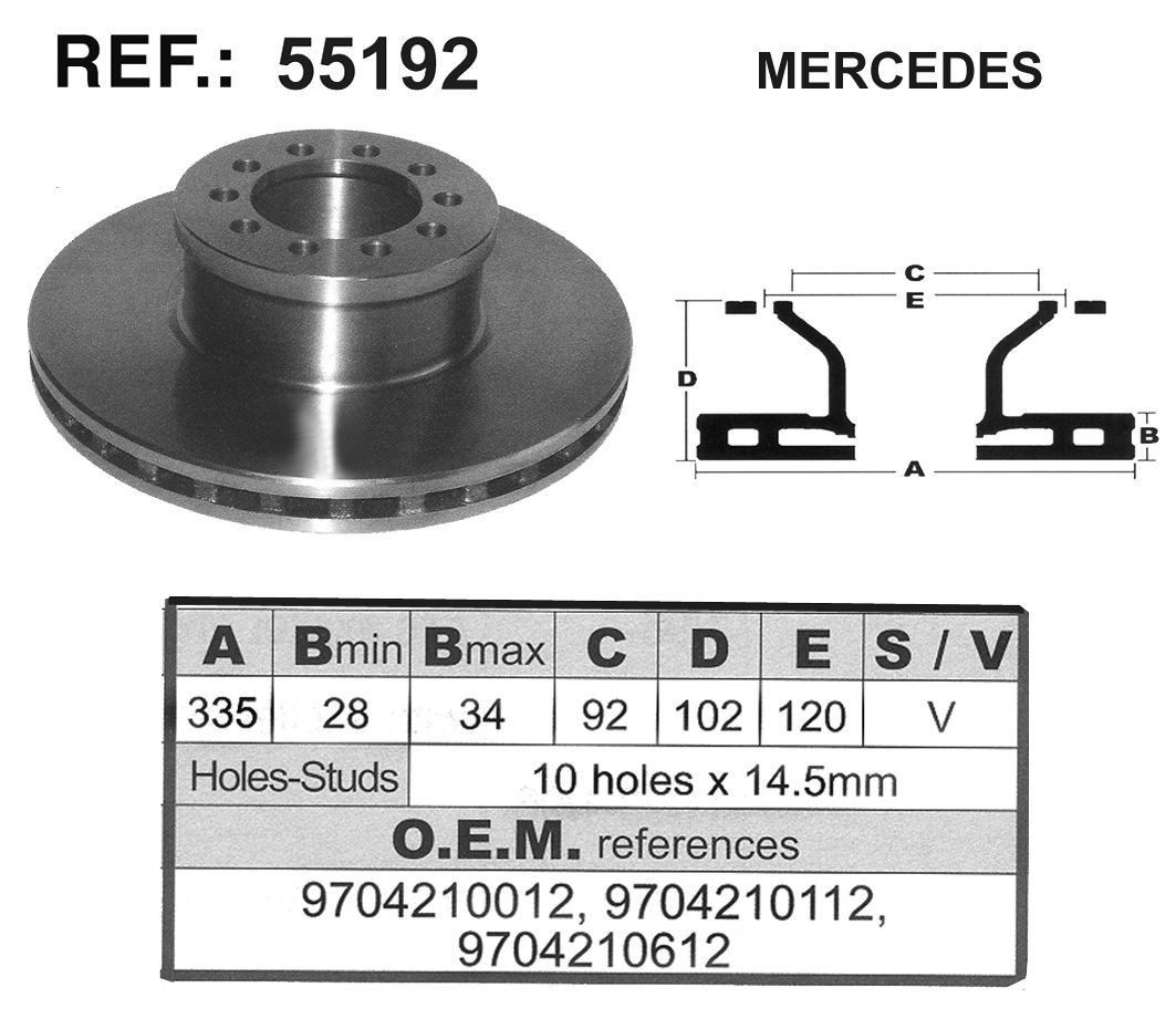 COMPRAR DISCOS DE FRENO MERCEDES ATEGO 9704210012 BARATO ROAD HOUSE ...